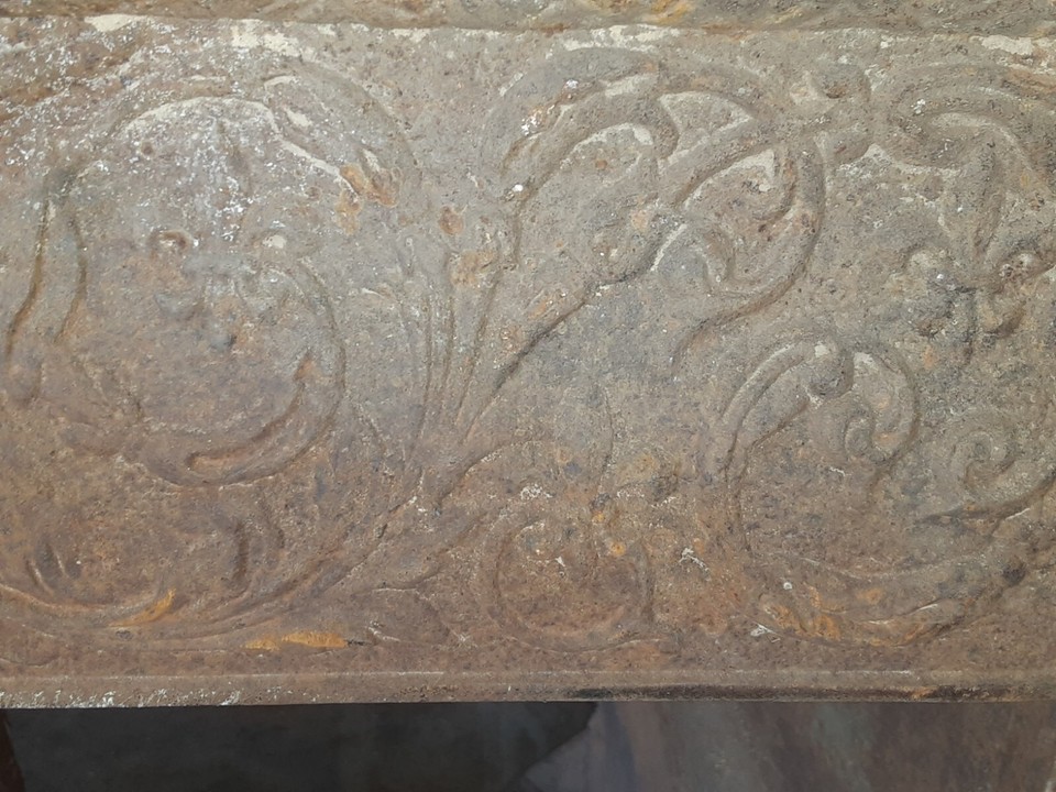 ANTIQUE ORNATE GARGOYLE PEERLESS CAST IRON/METAL FIREPLACE INSERT ...
