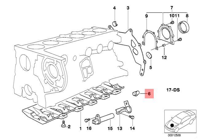 Genuine Engine Blind Plug x5 pcs BMW X1 X3 X5 X6 Z3 Roadster Z4 E28 ...