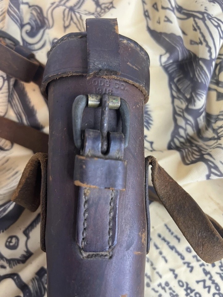 Vintage 1918 Warren Leather Goods Co. WW1 US Army Tube Scope Case RARE ...