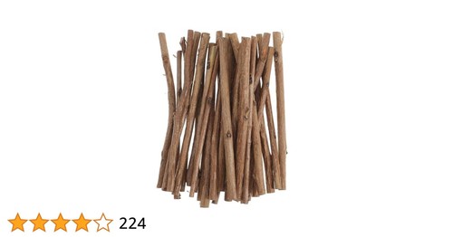 25x Wood Log Sticks for Crafts 6 Inch Long Birch Wood Craft Sticks ...