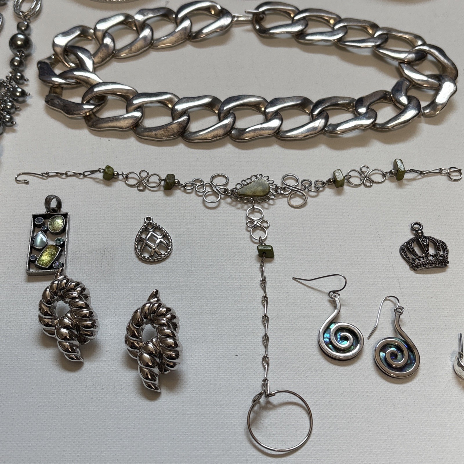 Large lot of Silver-Tone Wearable Jewelry Vintage to Modern Bangles ...