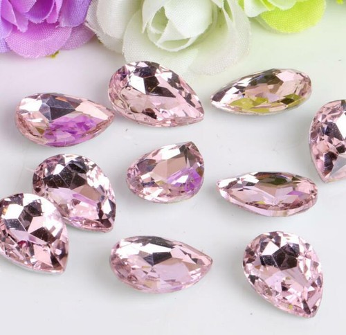 18x25mm Water Drop Sharp Back Glass Crystal Rhinestones Jewerly ...