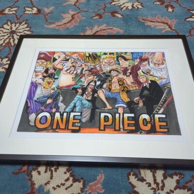 ONE PIECE reproduction officielle limitée de peintures encadrées d'art ...