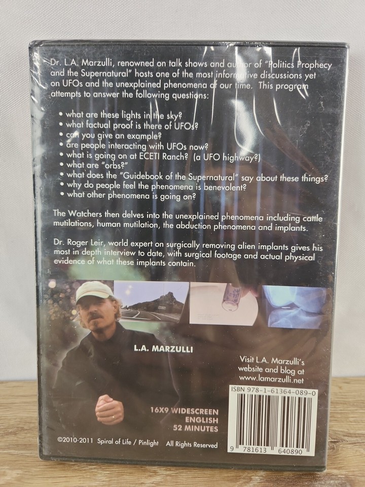 The Watchers With L.A. Marzulli (DVD, 2011) "UFO's Are Real ...