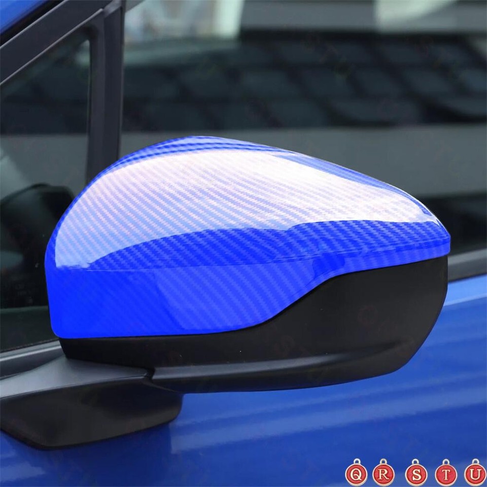 For Subaru WRX 2022-2024 Blue Carbon Fiber Rear View Side Door Mirror ...