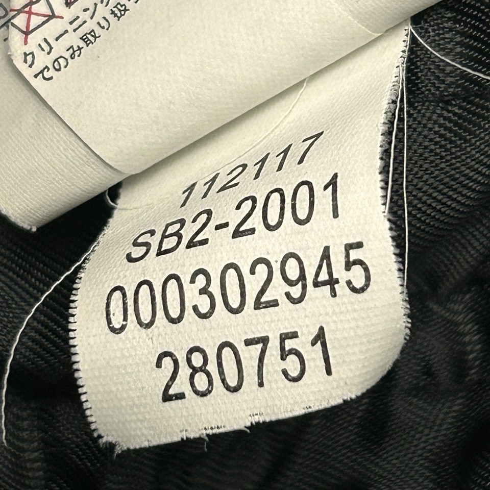 Vintage Y2K GAP Black Leather Biker Jacket -MEDIUM Mens Quilted Lined ...