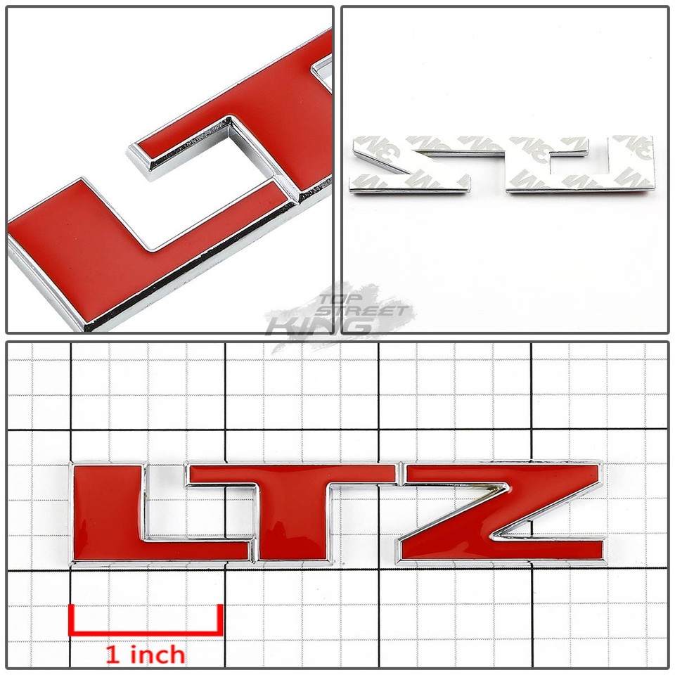 X2 Red LTZ Metal Bumper Trunk Grill Decal Emblem Sticker Logo for Chevy ...