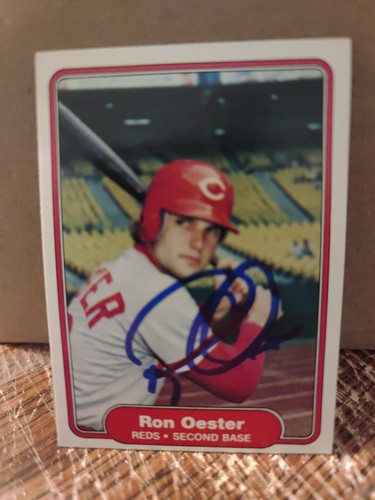 Ron Oester Autographed 1982 Fleer Signed Baseball Card #79 Cincinnati ...