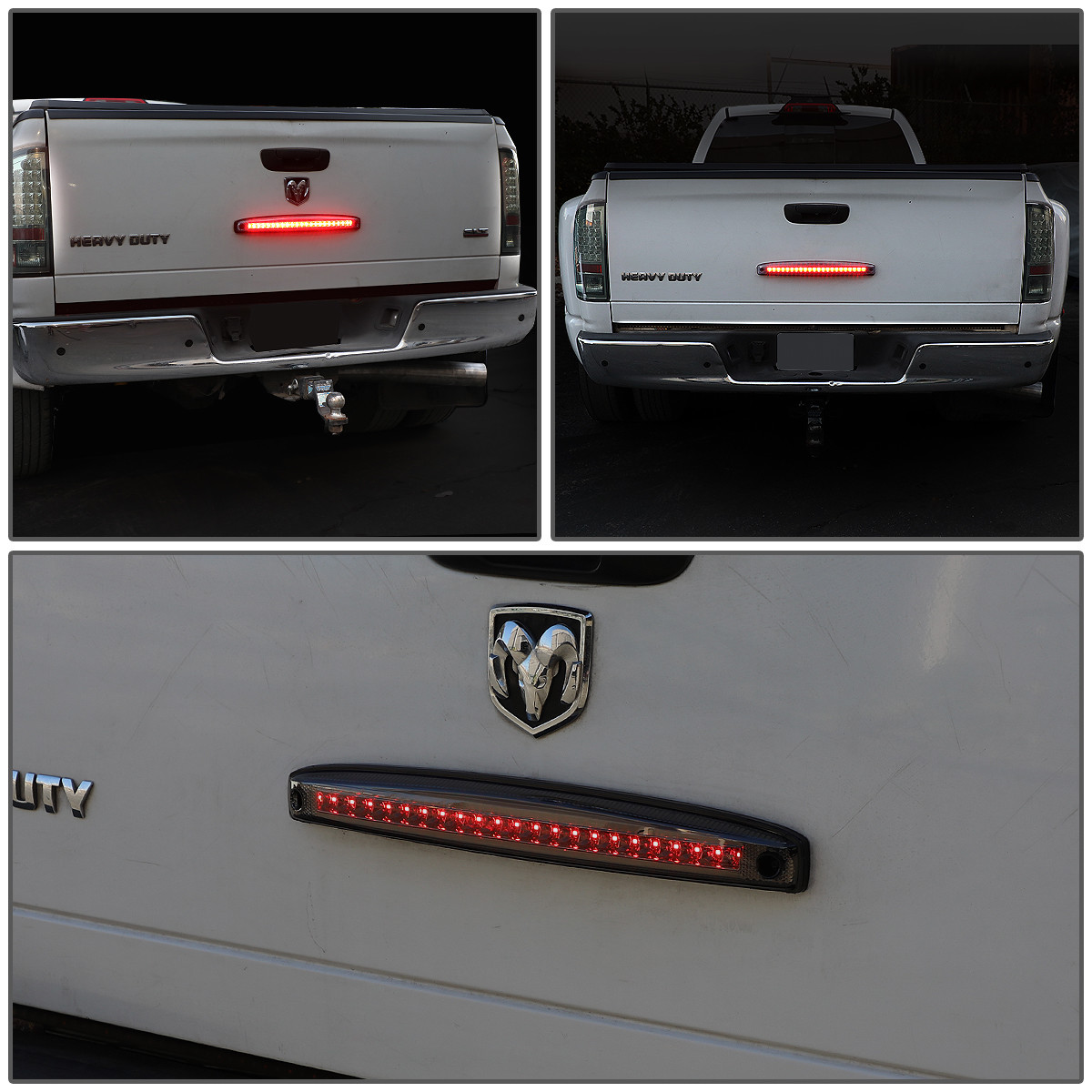 FOR 03-06 DODGE RAM TRUCK FULL LED RAER CENTER TAILGATE LAMP BRAKE ...