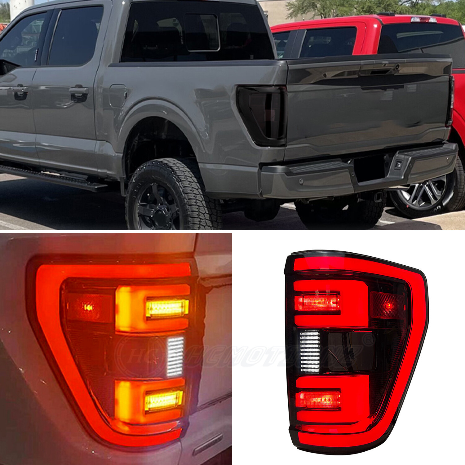HCmotion LED Tail Lights For 2021-2023 Ford F150 F-150 XLT Rear Lamps ...