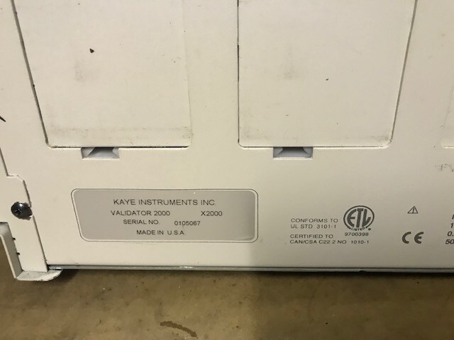 GE Sensing Kaye Validator X2010 2000 with (3) SIM Sensor X2025 Input ...