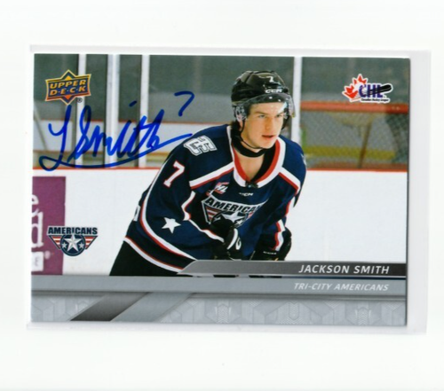 JACKSON SMITH autographed SIGNED '24/25 Upper Deck CHL card TRI-CITY ...