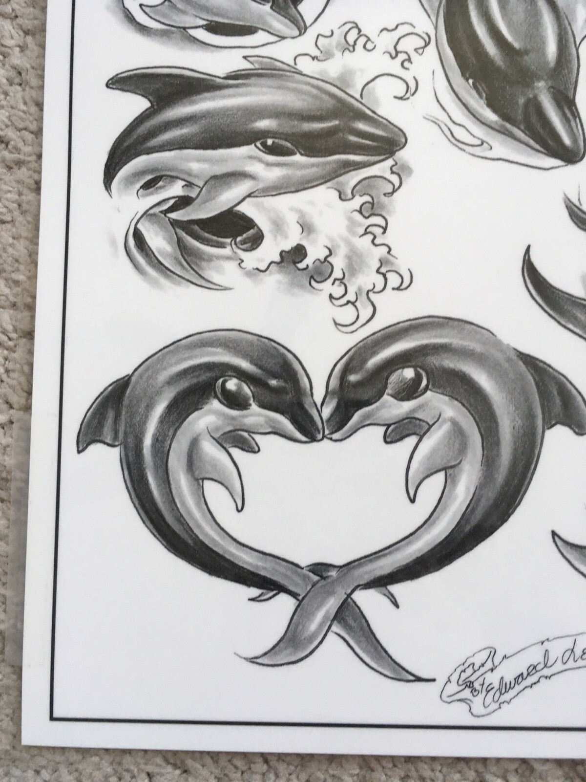 Dolphins Heart Tattoos