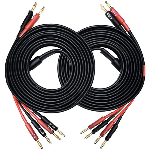 Cess10610f Banana Plug Splitter Speaker Cable 2 Banana Plugs To 4 ...
