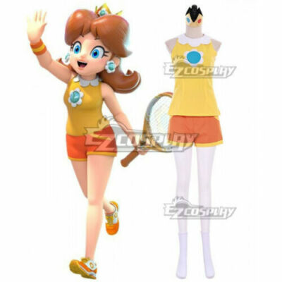 Mario Tennis Aces Princess Daisy Clothes Outfit Game Cosplay Costume ...
