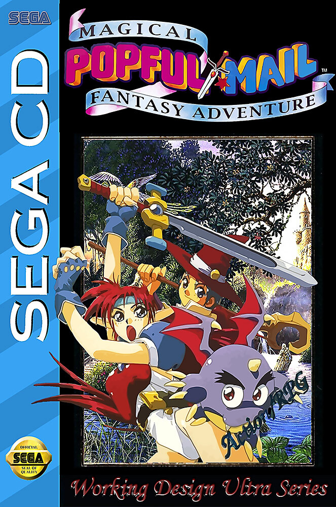 Popful Mail Magical Fantasy Adventure Sega CD BOX ART POSTER MADE IN ...