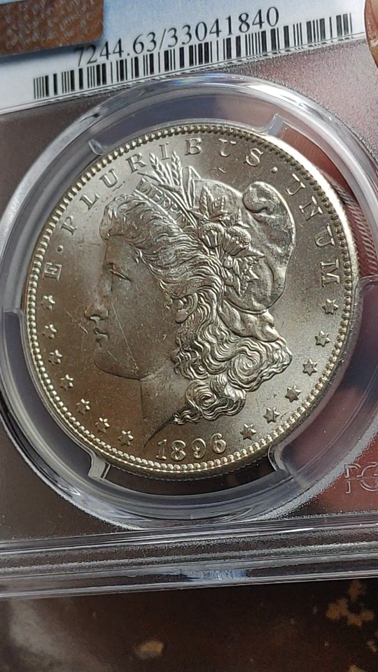 1896 S Morgan Silver Dollar $1 PCGS MS63 Bright Lustrous LIttleton ...