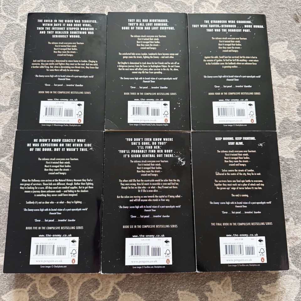 Charlie Higson book lot- 6 novels- The Enemy series TB Books 2-7 | eBay