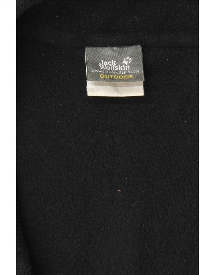 JACK WOLFSKIN Mens Fleece Jacket UK 38 Medium Black Polyester AK14 ...