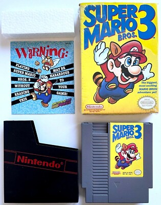 EXCELLENT NINTENDO NES SUPER MARIO BROS. 3 GAME SOME SHRINK WRAP ON BOX ...