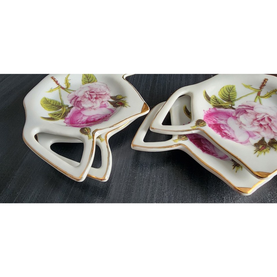 Grace Tea Ware Rose Bouquet Teabag Holders | eBay