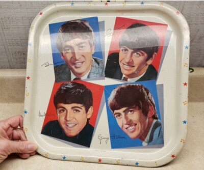 THE BEATLES - Original 1964 13" Serving Tray By Worcester Ware - WITH ...