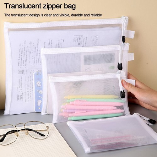 Nylon Pen Bag Solid Color Document Bag File Folders Student | eBay