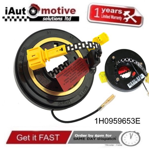 VW VOLKSWAGEN JETTA CABRIO TRANSPORTER T4 SPIRAL CABLE CLOCK SPRING ...