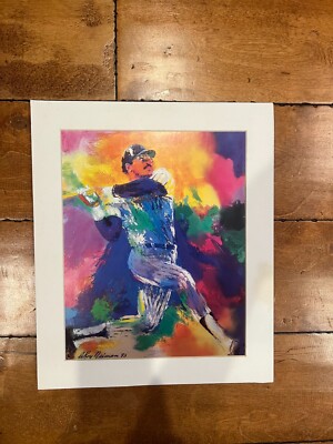LEROY NEIMAN "REGGIE JACKSON" ART BASEBALL NEW YORK YANKEES FAME 13X15 ...