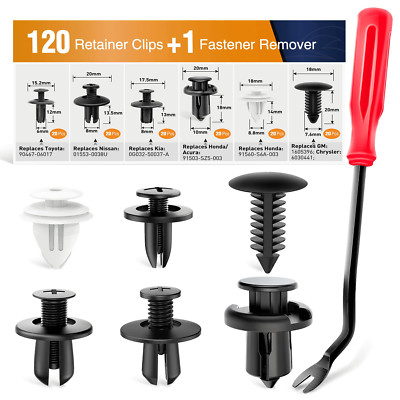 Remaches Para Carro Parachoques De Nylon Sujetadores Clips Remache Kit ...