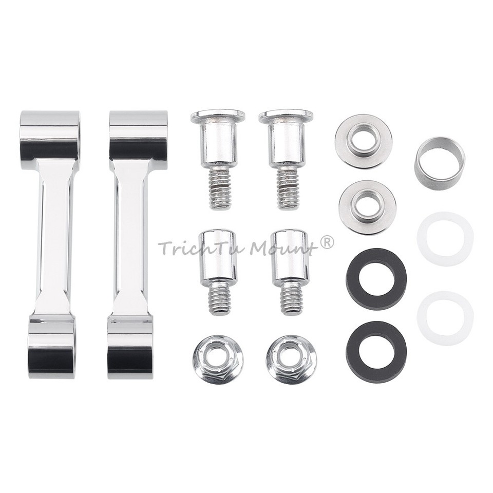 Chrome Front Fender Mount Bracket Kit For Harley Softail Springer FXSTS ...