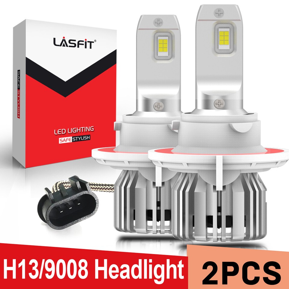 2x H13 9008 LED Headlights Bulbs Hi-Low Beam Conversion Kits Replace ...