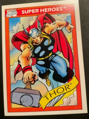 # 18 THOR 1990 Marvel Comics Super Heroes Trading Card FREE USPS ...