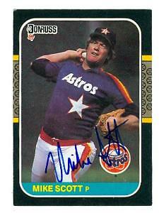 Mike Scott autographed baseball card (Houston Astros) 1987 Donruss #163 ...