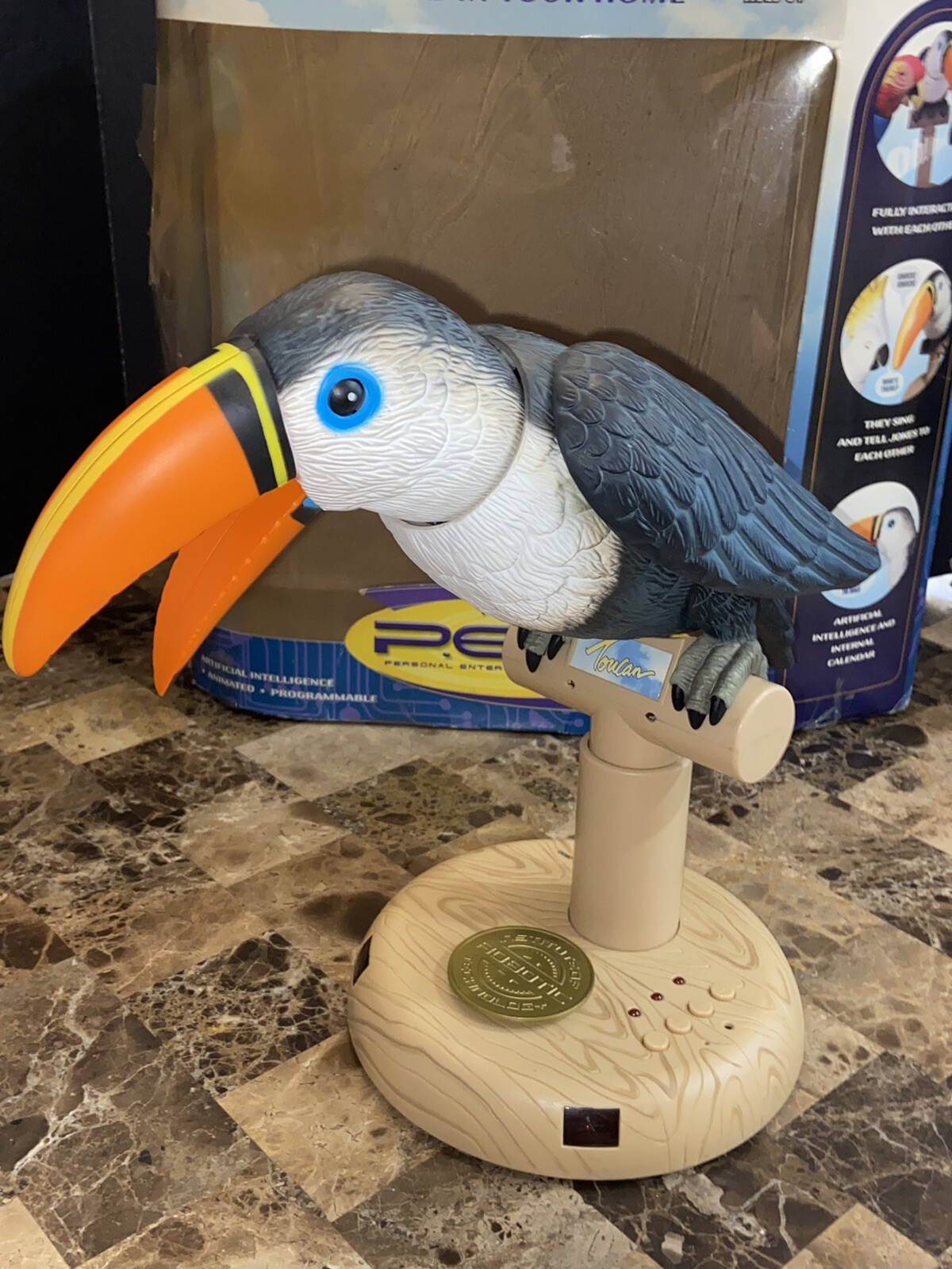 RARE VINTAGE TEKNO PETS TOUCAN ANIMATED INTERACTIVE ROBOTIC PET BIRD | eBay