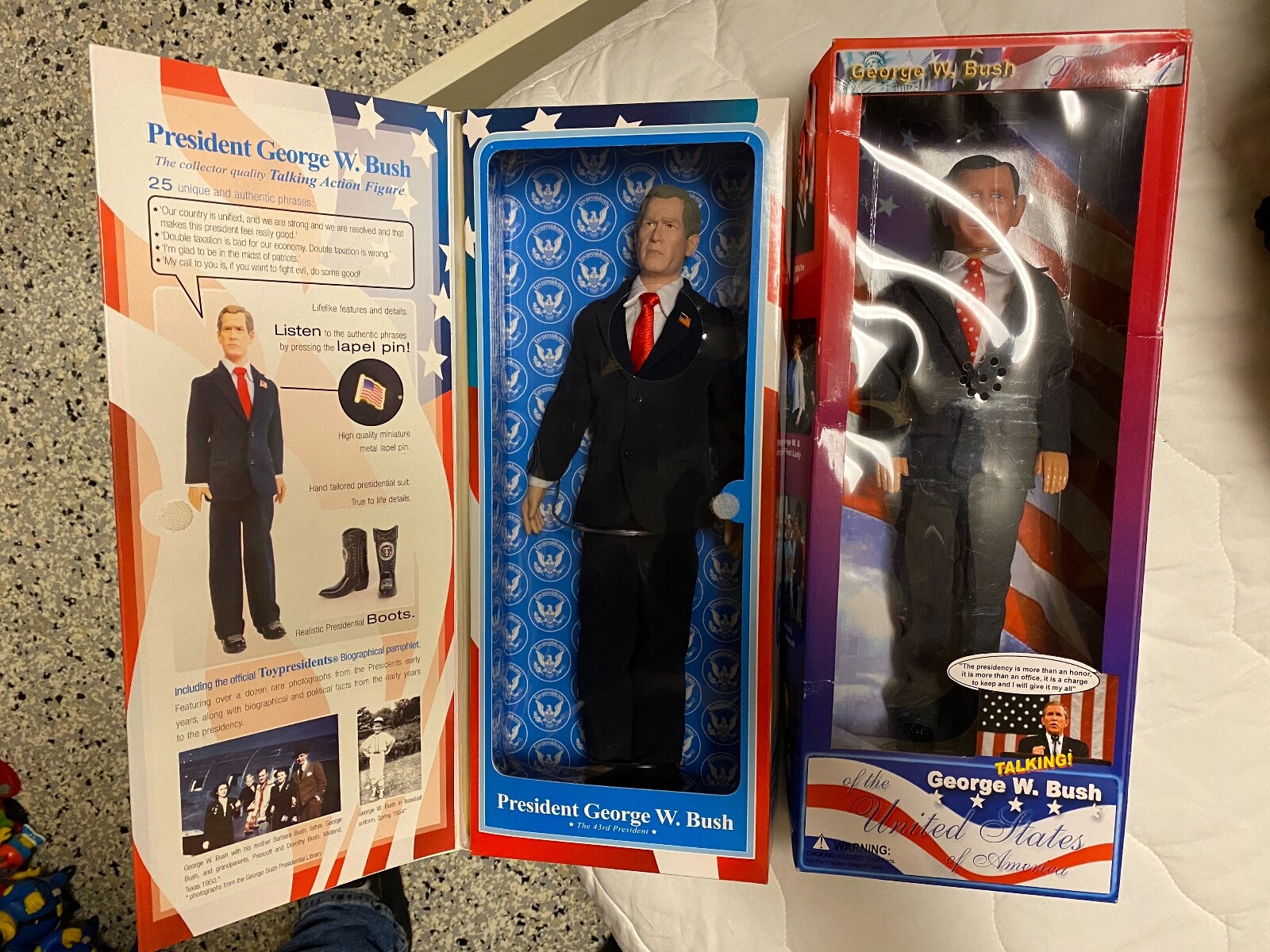 Talking GEORGE W. BUSH 12" Action Figure LOT! by Toy Presidents (2003 ...