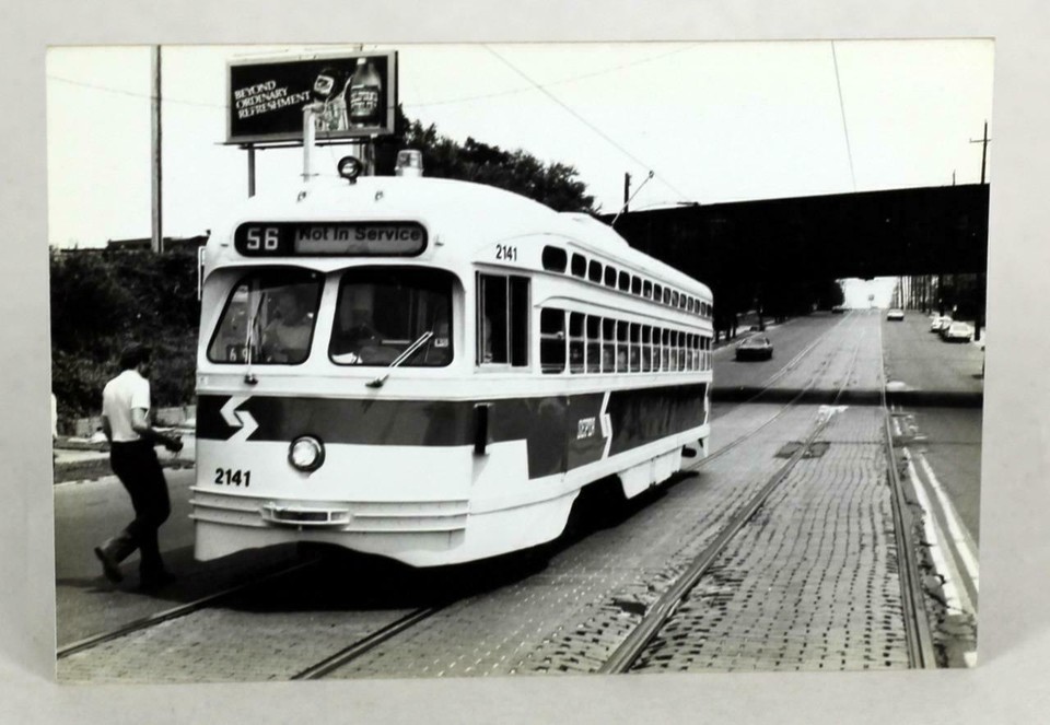 Lot of 38 B&W Photos Philadelphia PCC Streetcars of PTC & SEPTA Transit ...