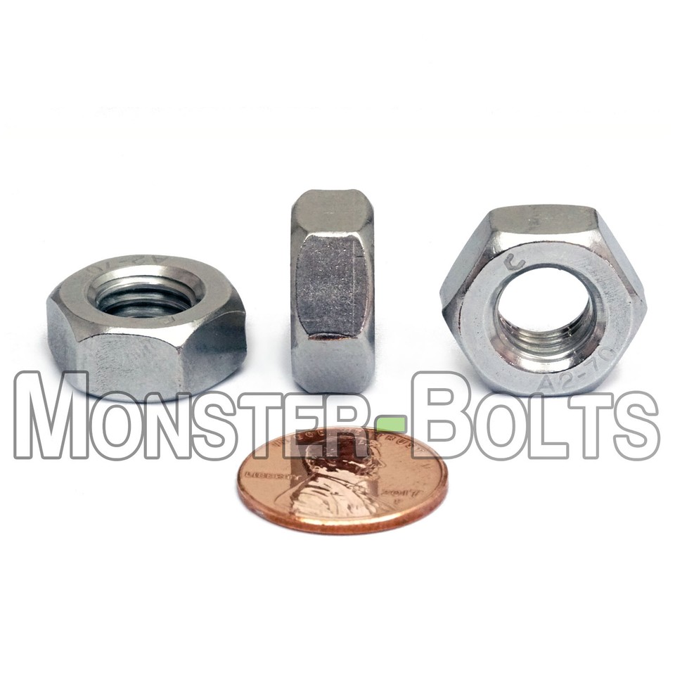 Metric Stainless Steel Hex Nuts DIN 934 M2 M2.5 M3 M3.5 M4 M5 M6 M8 M10 ...