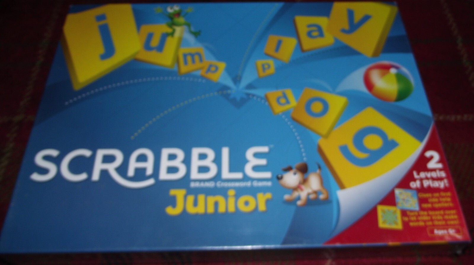 SUPERB MATTEL SCRABBLE JUNIOR 2 LEVELS WORDS/PICTURES, COLOURS/COUNTERS ...