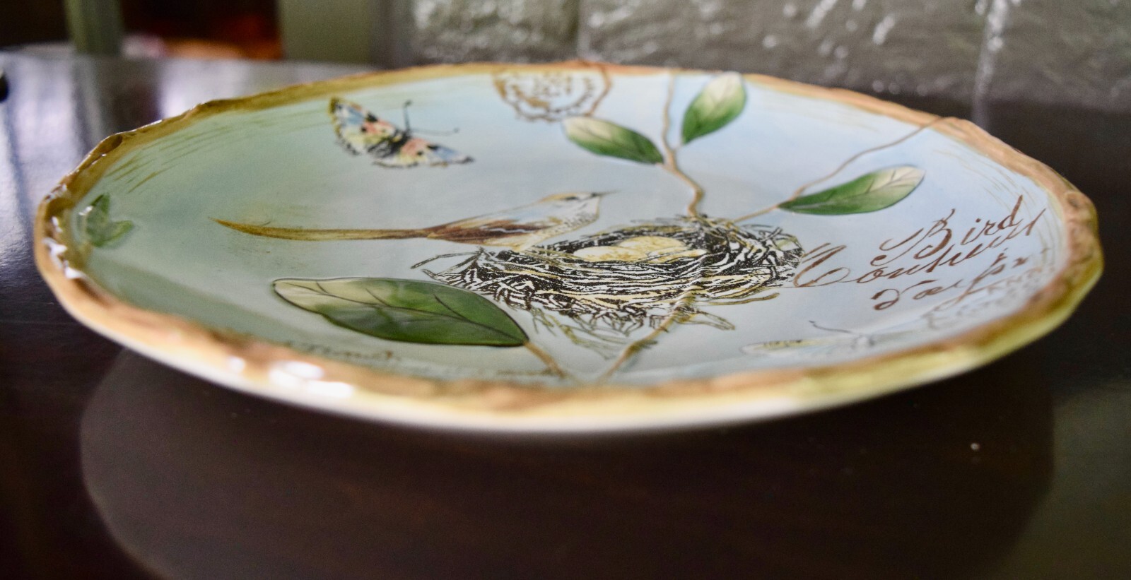 Fitz and Floyd Wood Trush Bird Plate #8121 | eBay