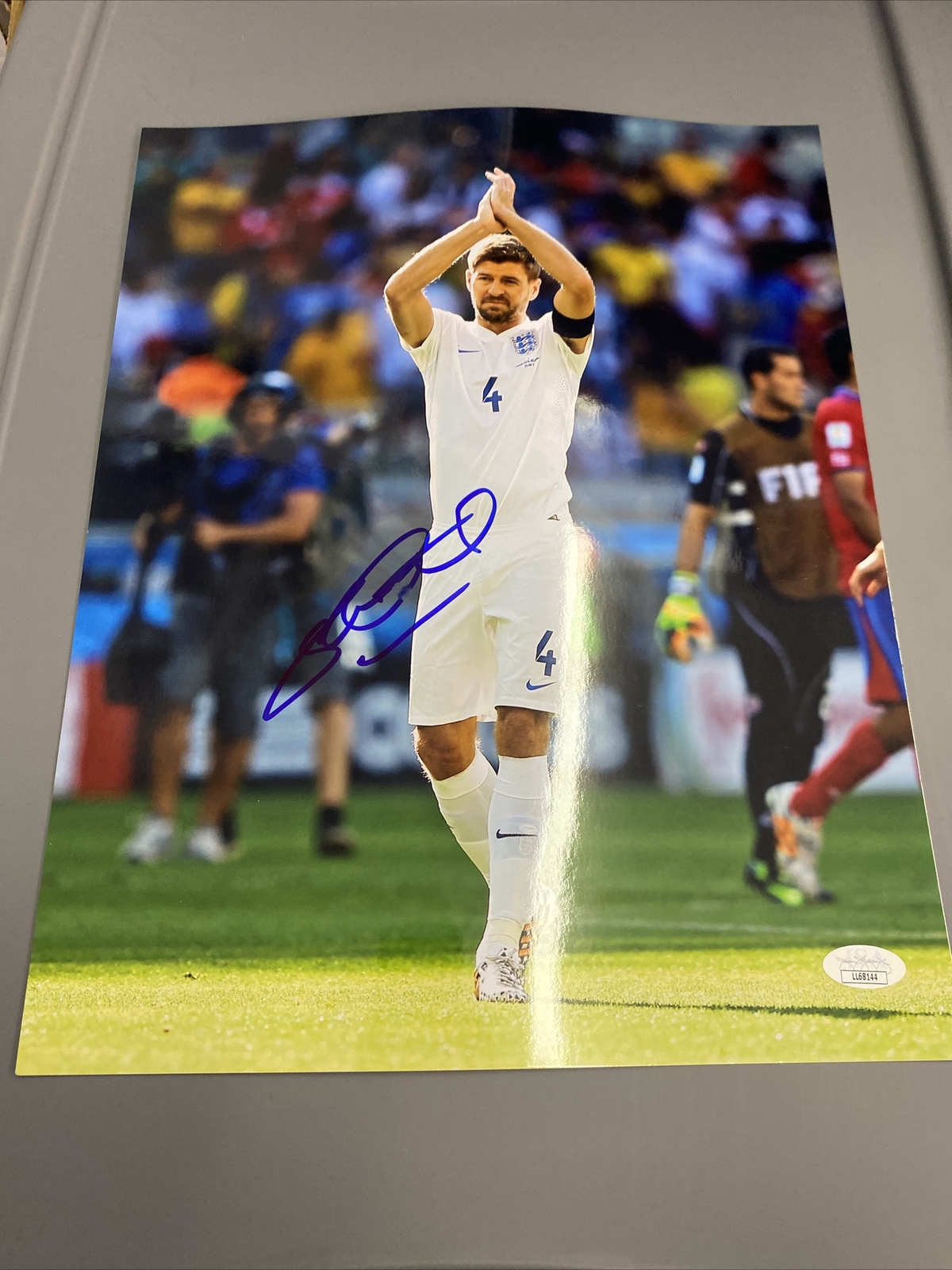 Steven Gerrard Autographed Memorabilia | Signed Photo, Jersey ...
