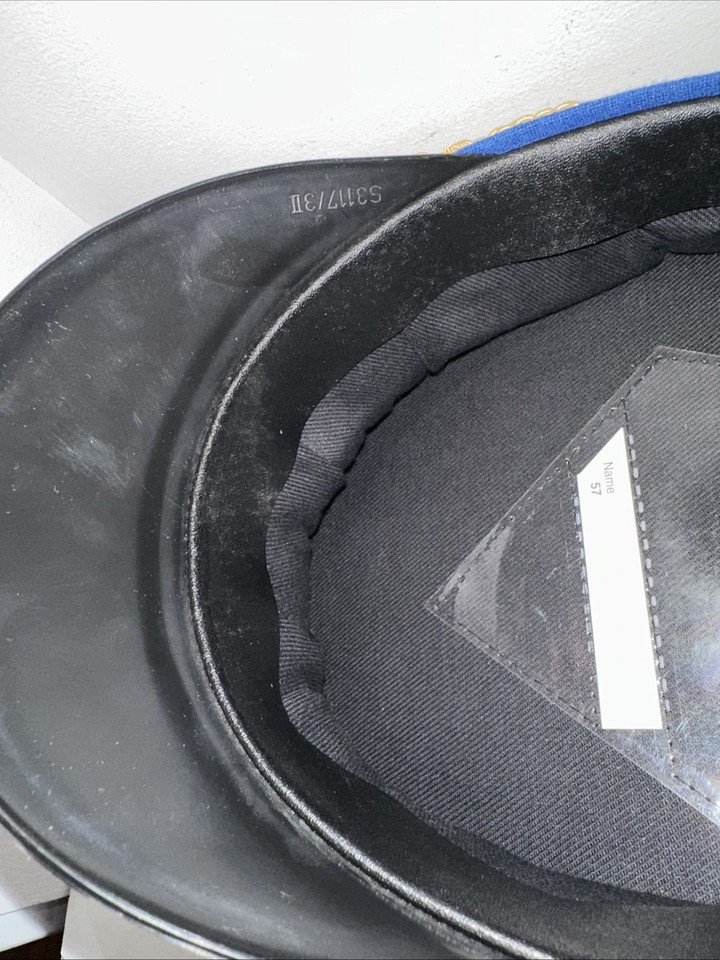 Vintage East Germany Mdi 1856 A Military Army Visor Hat Dark Blue ...