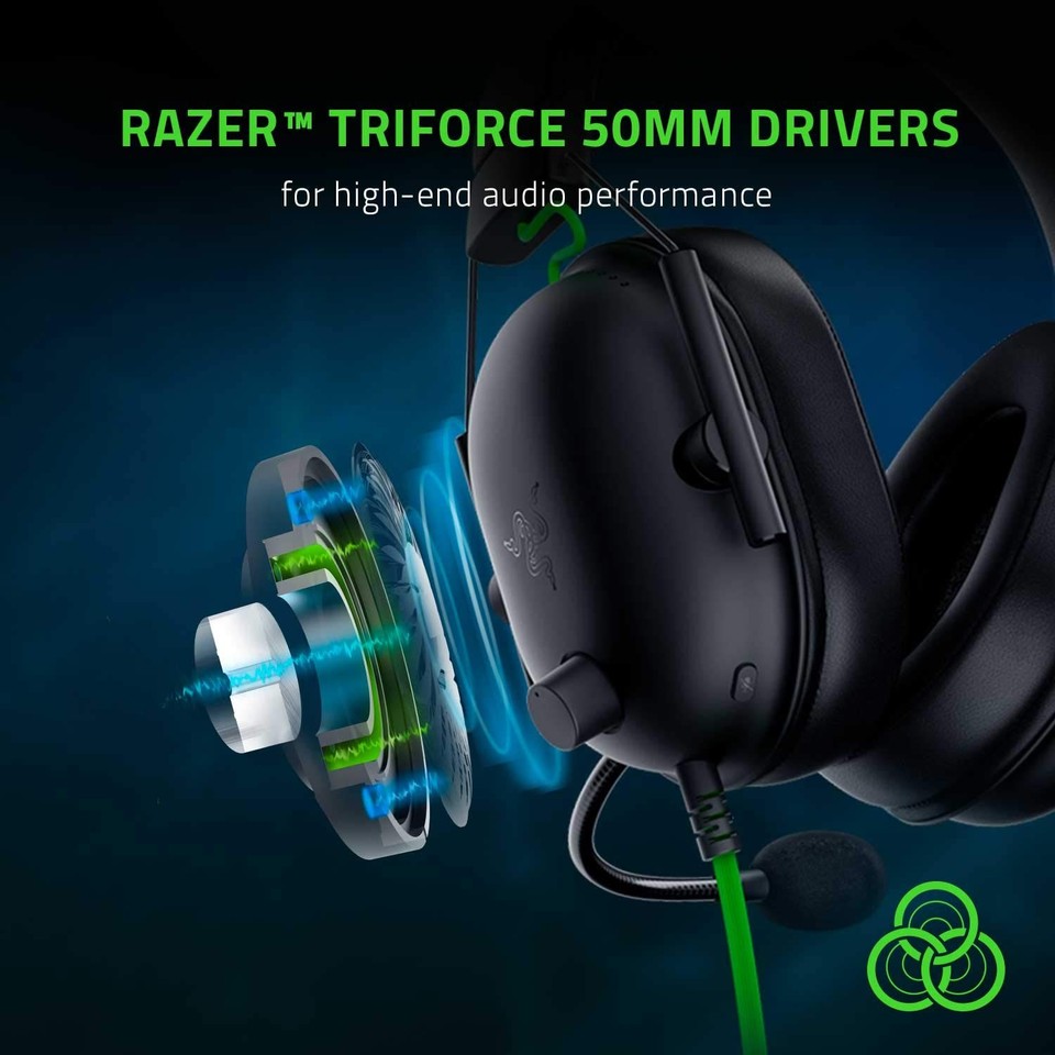 Razer BlackShark V2 X Wired Gaming Headset 7.1 Surround PC PS5 Xbox ...