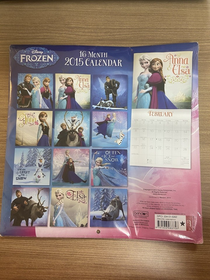 Disney's Frozen Anna And Elsa Collectible 2015 (16 Month) Calendar ...