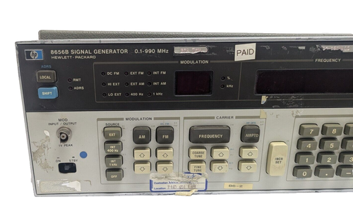 HP Hewlett Packard 8656B Signal Generator 0.1-990 MHz - Read ...