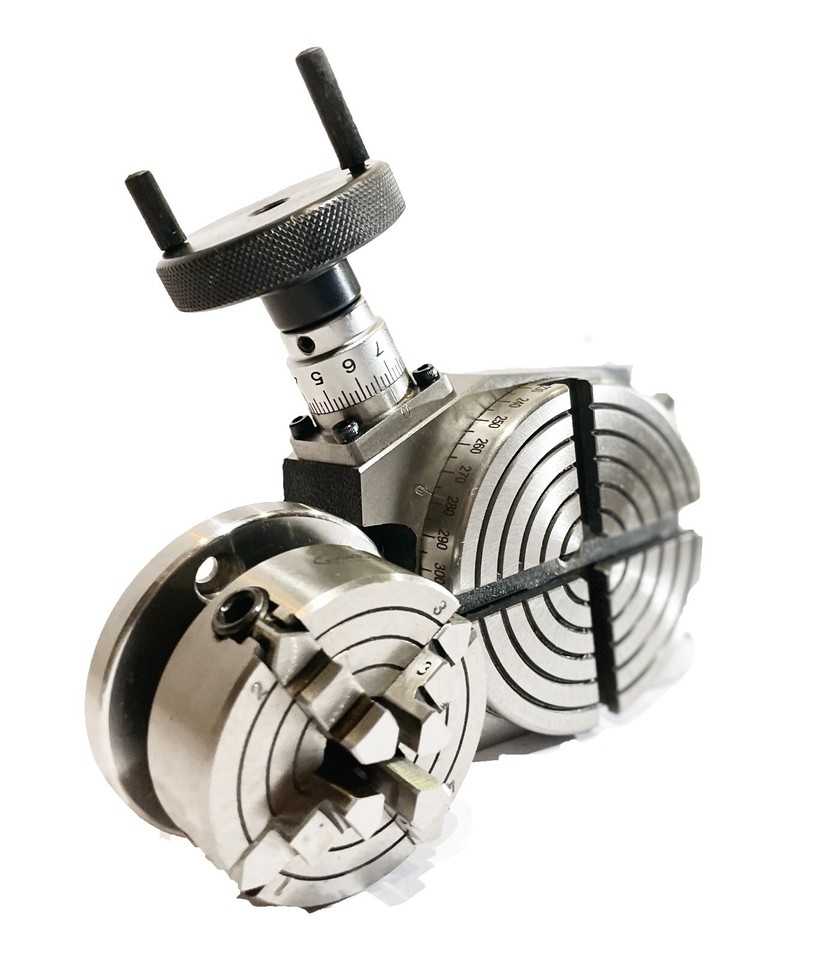 NEW HV4 "Rotary Table With 70 mm 4 Jaw Independ Chuck Lathe + Back ...