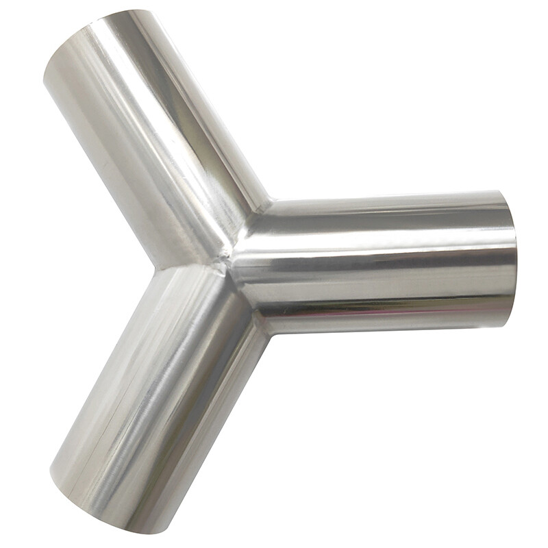 Y Shape Pipe 3 Way Fitting Stainless Steel 120 Degree Exhaust Tube ...
