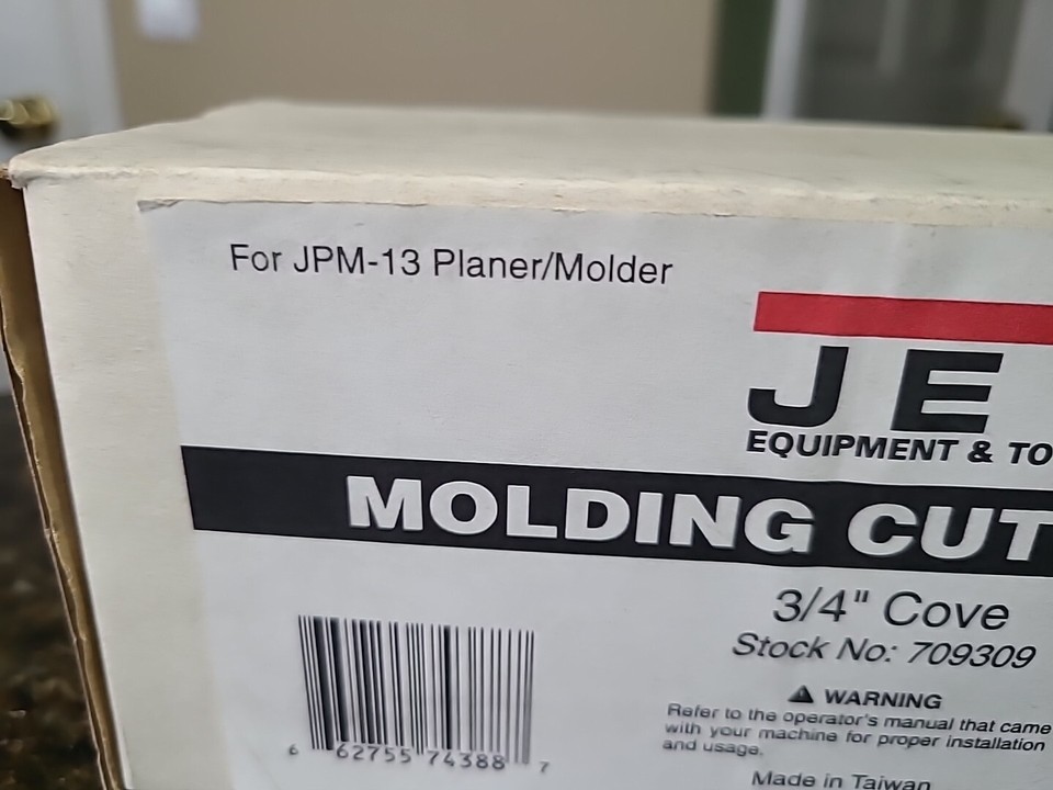 JET Tools 3/4'' COVE Molding Cutter Set For JPM-13 Planer/Molder NOS | eBay
