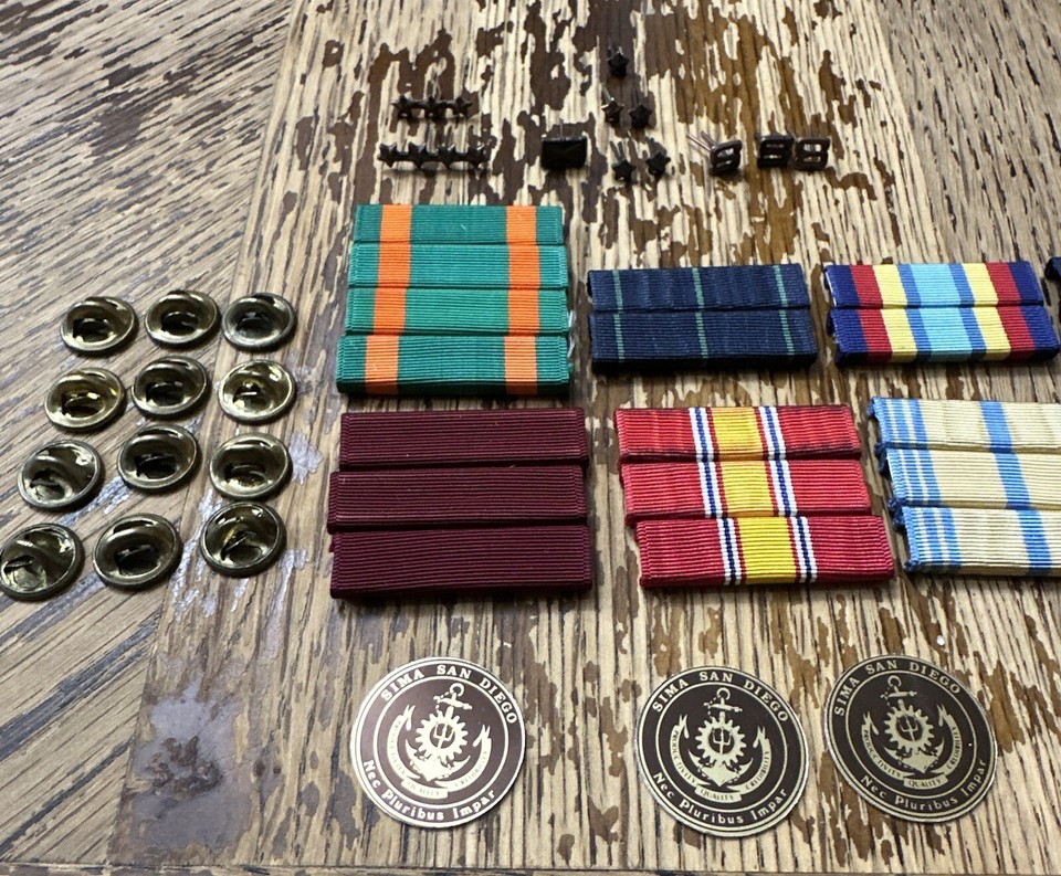 US NAVY RIBBON OLD STOCK MILITARY Lot 21 Ribbons See Pictures | eBay