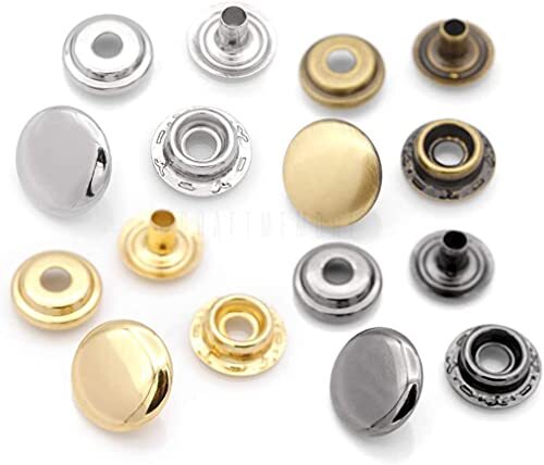 CRAFTMEMORE Snap Fasteners Color Plated Solid Brass Snaps Heavy Duty ...